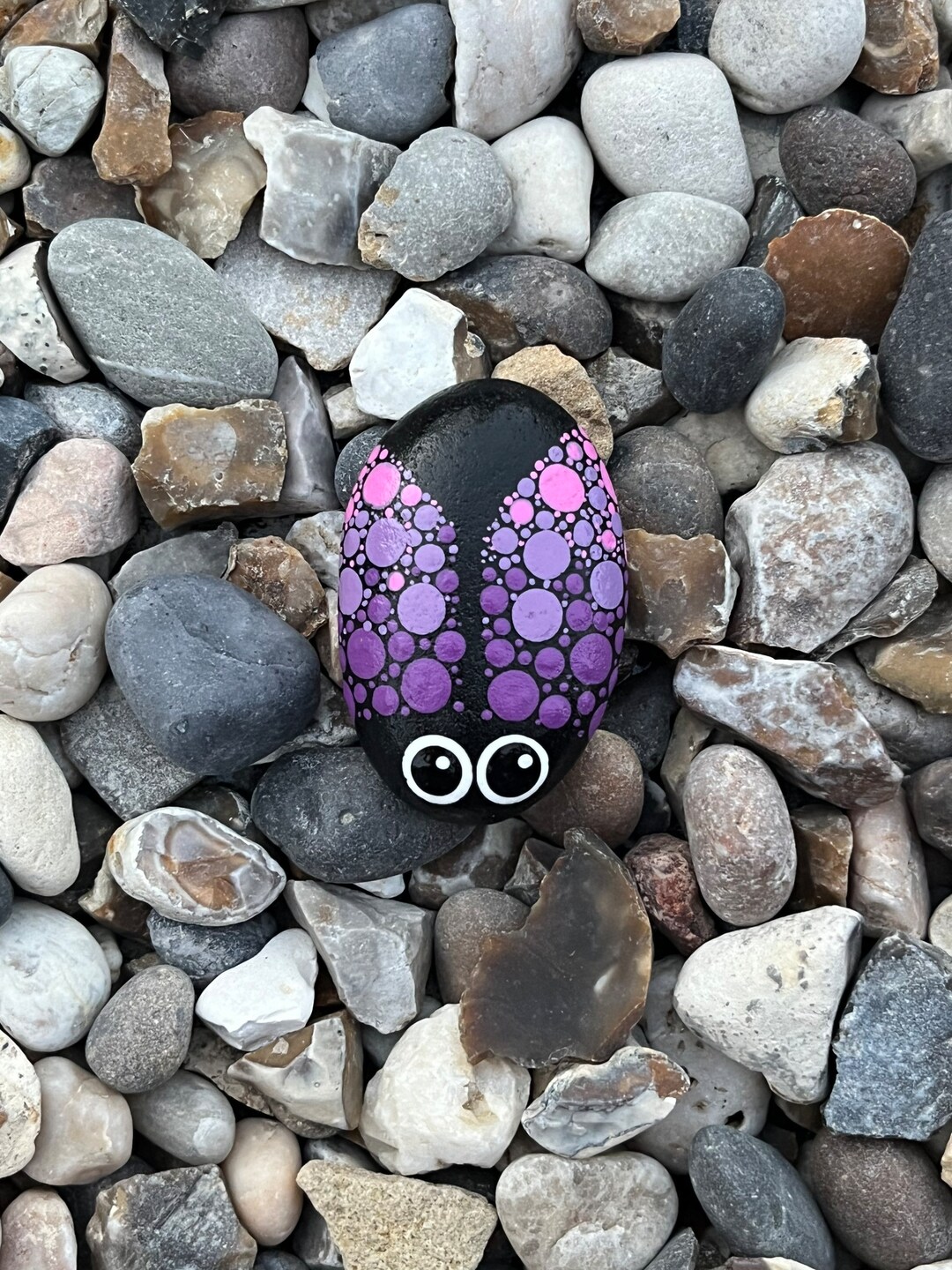 Hand Painted Ladybug Stone - Painted Stones - Ladybird - Pocket Pebble ...