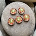 Mini Mandala Gems X 5 Hand Painted Painted Stones Indoor Use Dot Art ...