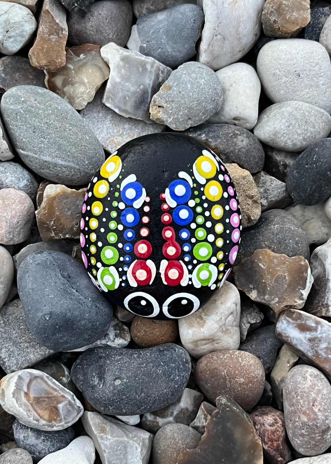 Hand Painted Ladybug Stone - Painted Stones - Ladybird - Pocket Pebble ...