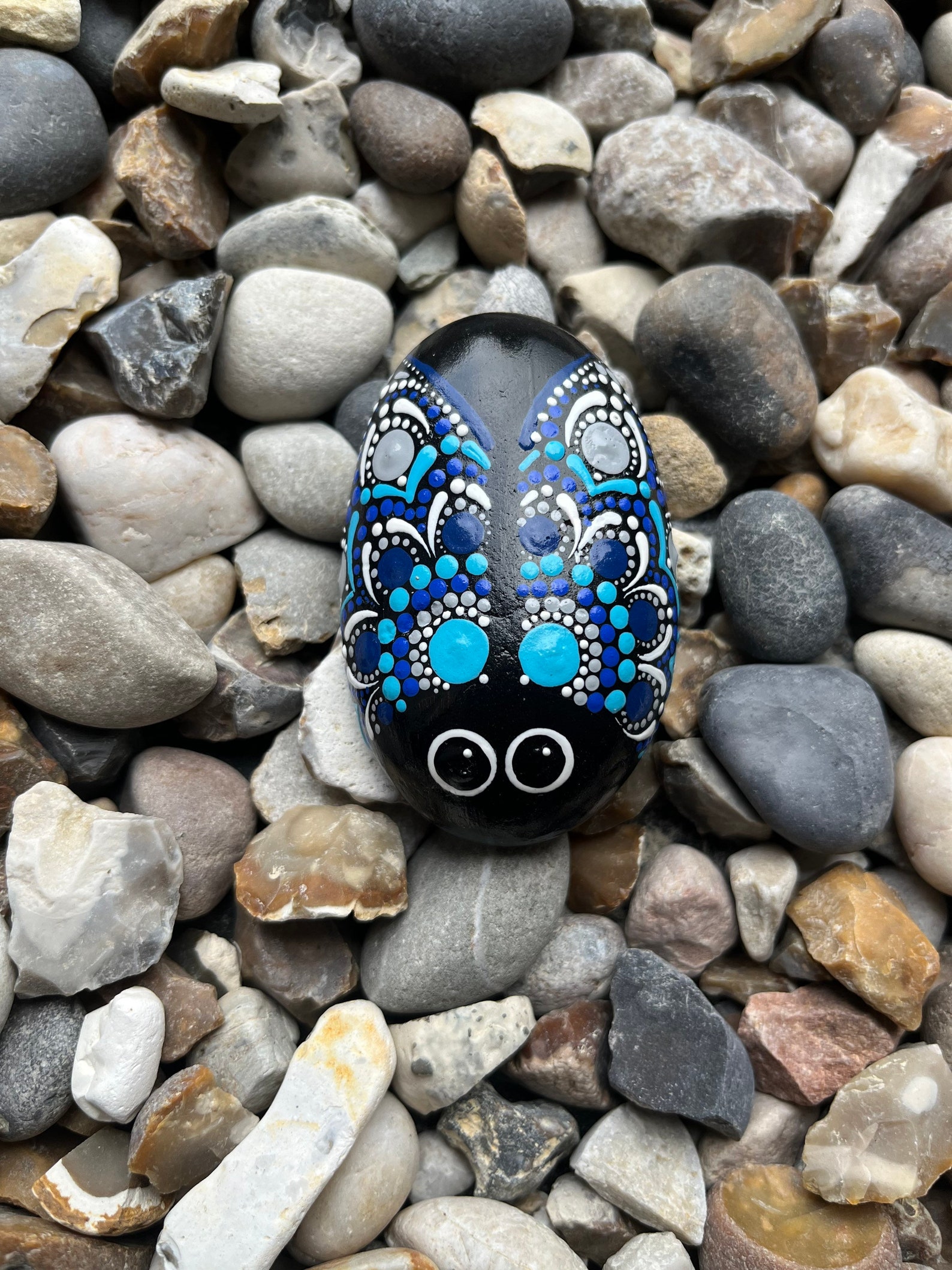 Hand Painted Mandala Ladybug Stone Painted Stones Ladybird - Etsy