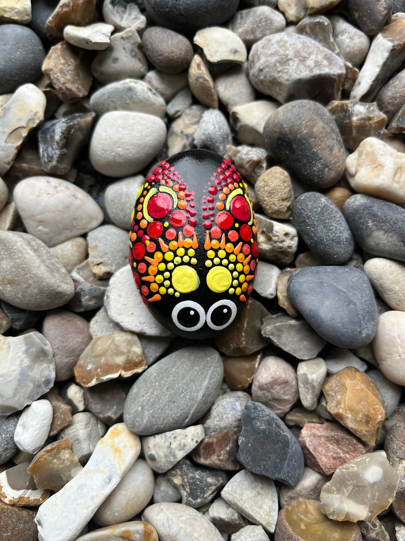 Hand Painted Mandala Ladybug Stone Painted Stones Ladybird | Etsy