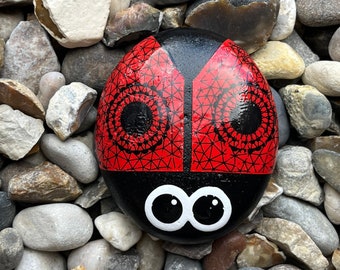 Hand Painted Ladybug Stone - Painted Stones - Ladybird - Pocket Pebble ...