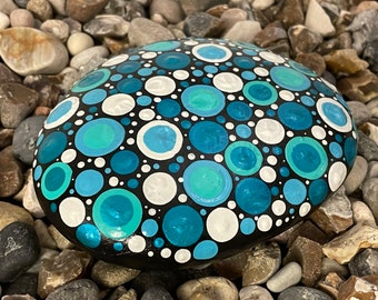 Hand Painted Polka Dot Stone Unique Painted Stones | Etsy
