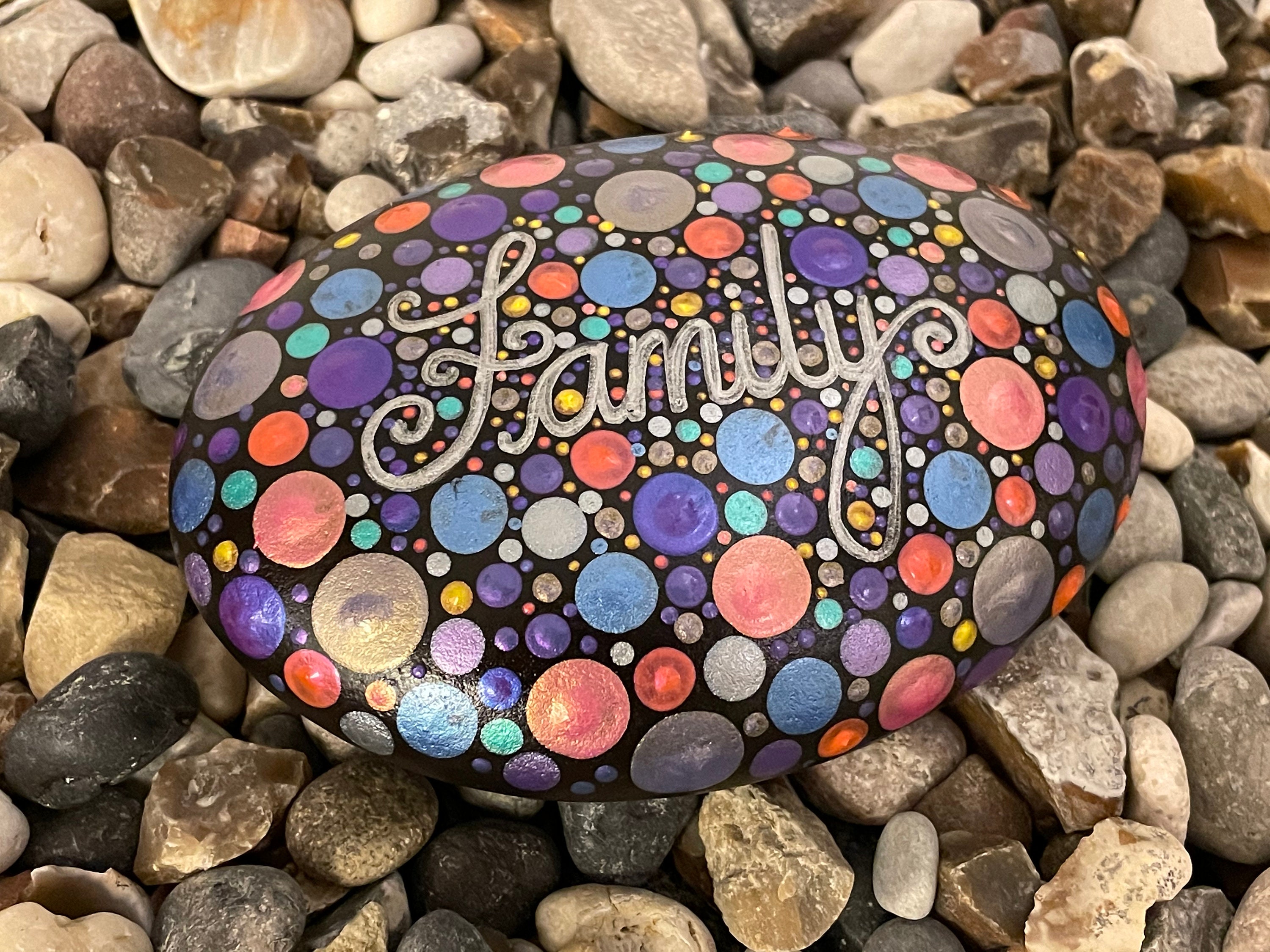 Large Personalised Polka Dot Stone Unique Painted Stones - Etsy UK