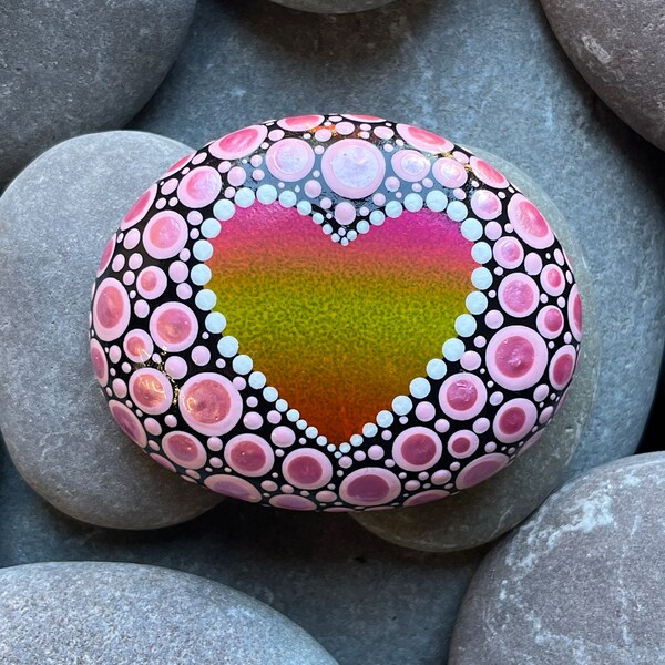 Hand Painted Heart - Etsy