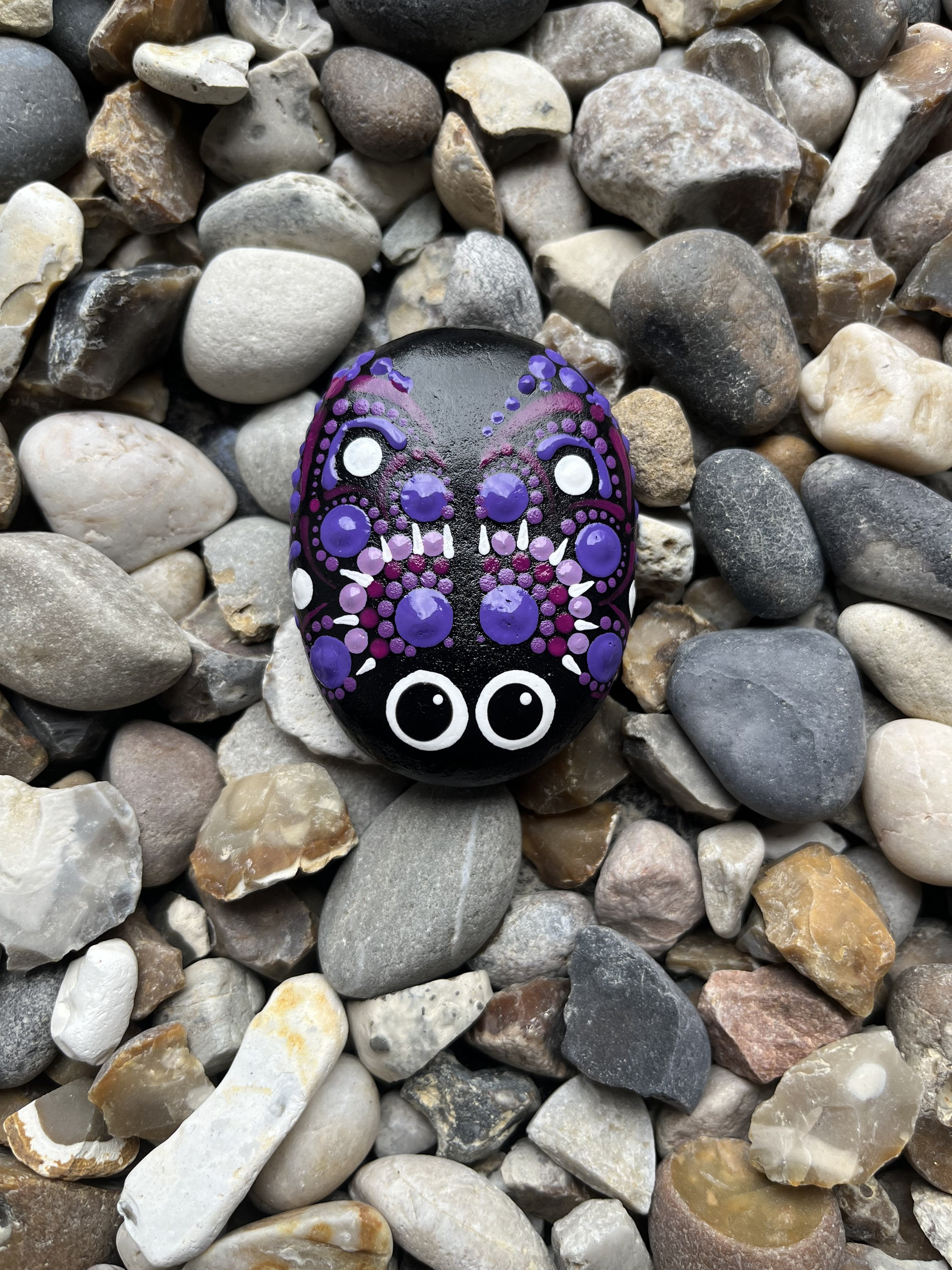 Hand Painted Mandala Ladybug Stone Painted Stones Ladybird | Etsy