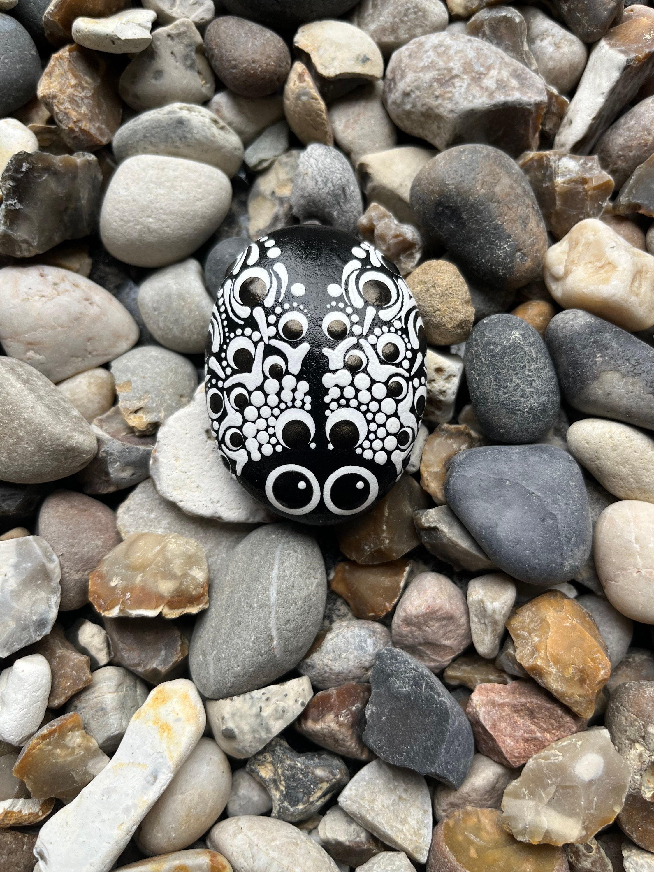 Hand Painted Mandala Ladybug Stone Painted Stones Ladybird | Etsy