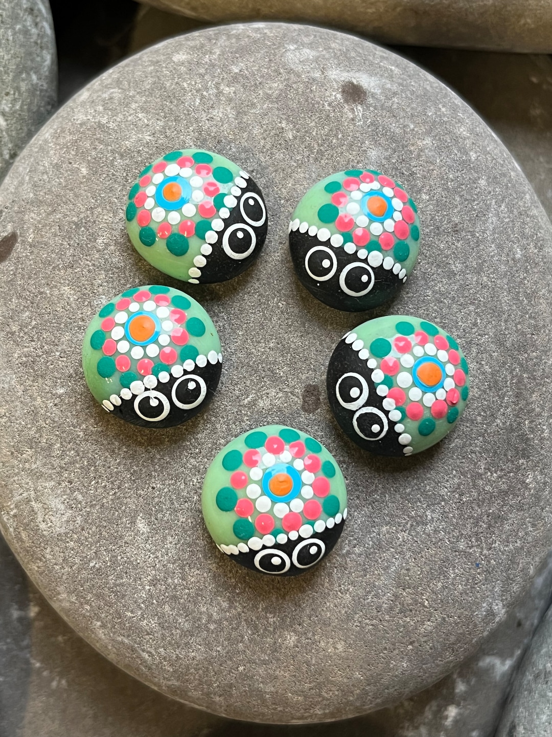 Mini Ladybug Gems X 5 - Hand Painted - Painted Stones - Ladybird ...
