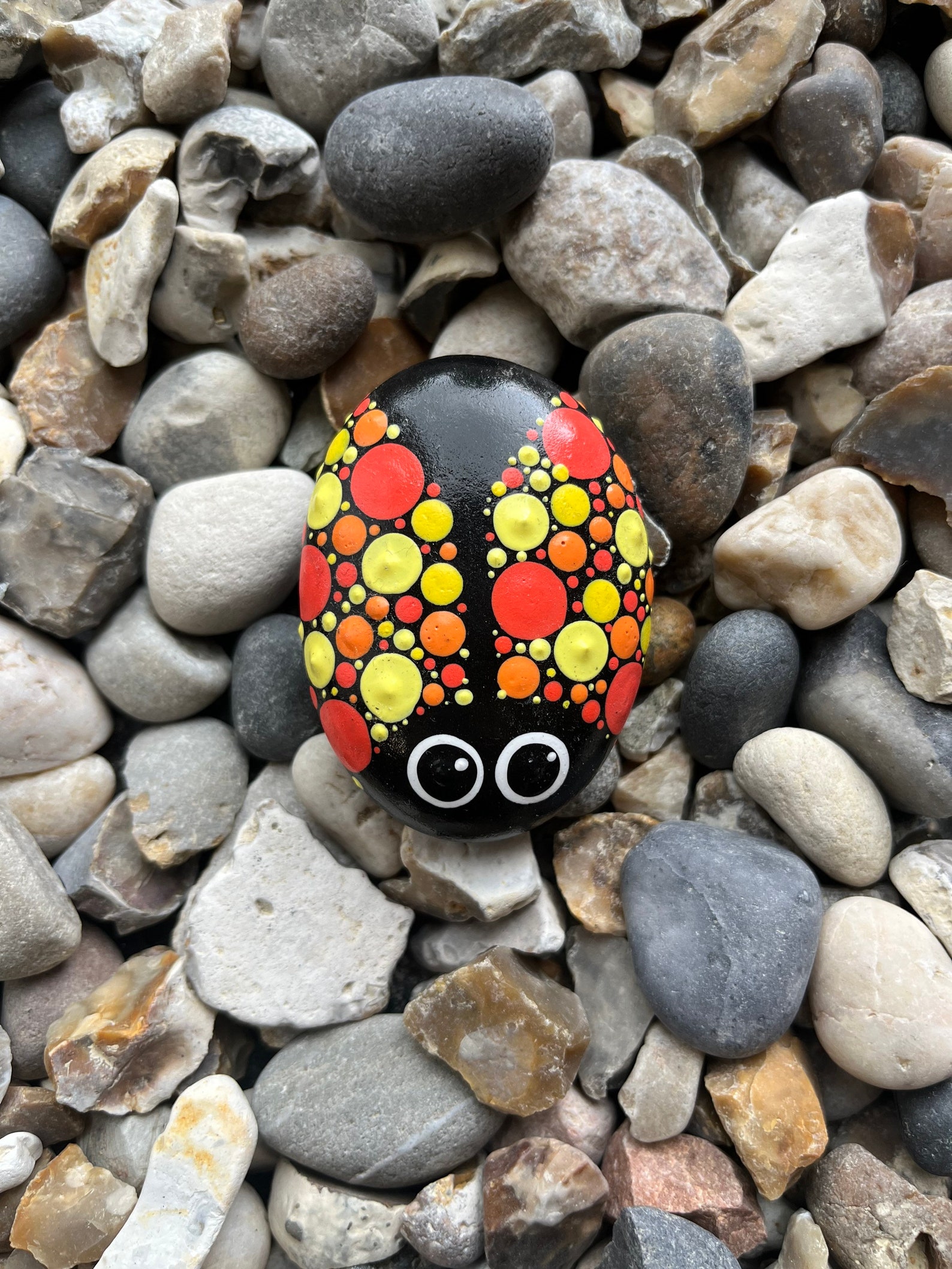 Hand Painted Polka Dot Ladybug Stone Painted Stones - Etsy