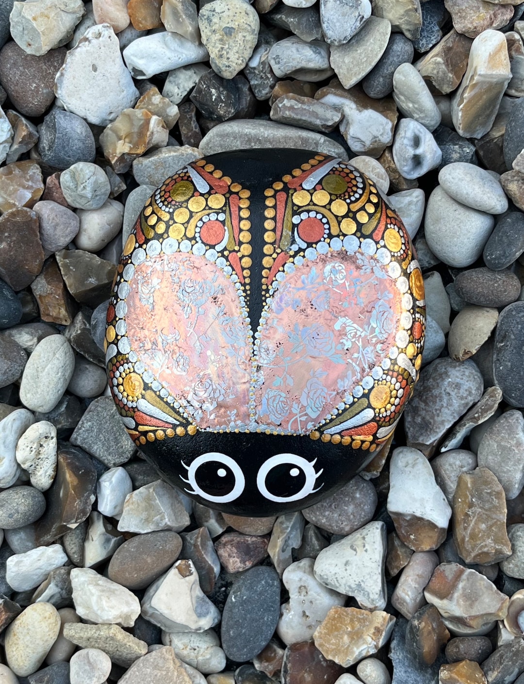Hand Painted Ladybug Stone - Painted Stones - Ladybird - Pocket Pebble ...