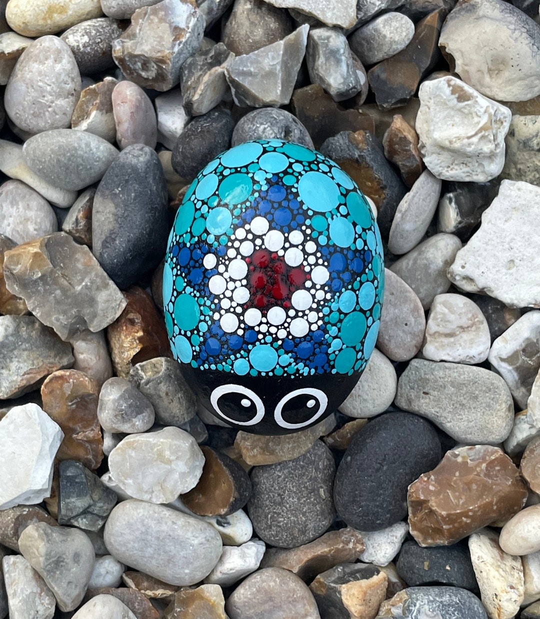 Hand Painted Ladybug Stone - Painted Stones - Ladybird - Pocket Pebble ...