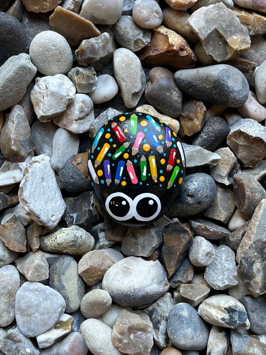 Hand Painted Ladybug Stone - Painted Stones - Ladybird - Pocket Pebble ...