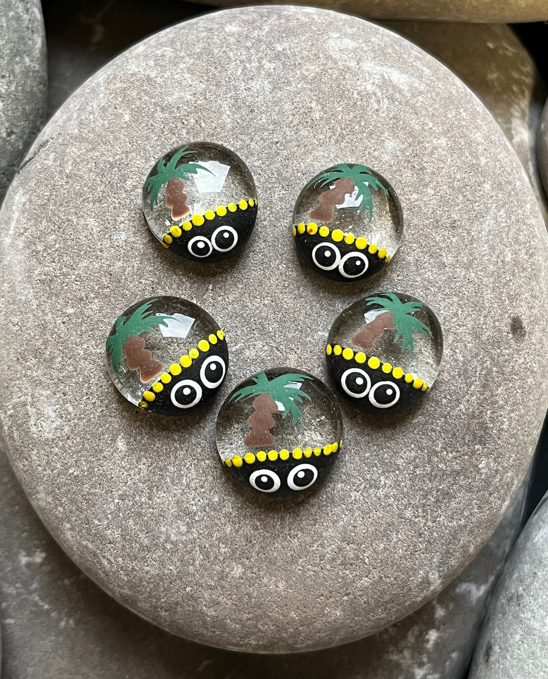 Mini Ladybug Gems X 5 - Hand Painted - Painted Stones - Ladybird ...