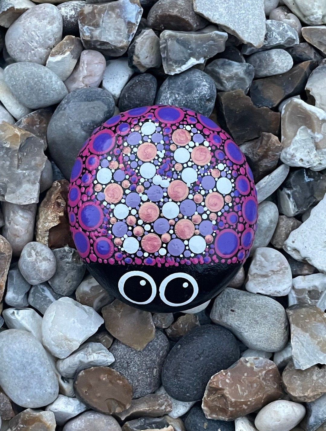 Hand Painted Ladybug Stone - Painted Stones - Ladybird - Pocket Pebble ...