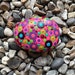 Hand Painted Polka Dot Stone Mandala Unique Painted Stones Decorative ...