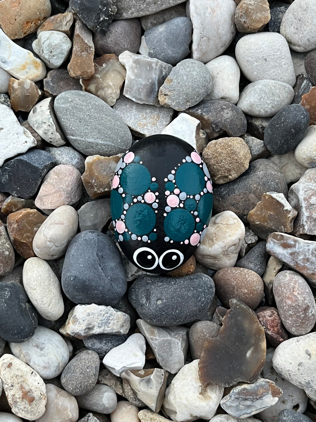 Hand Painted Ladybug Stone - Painted Stones - Ladybird - Pocket Pebble ...