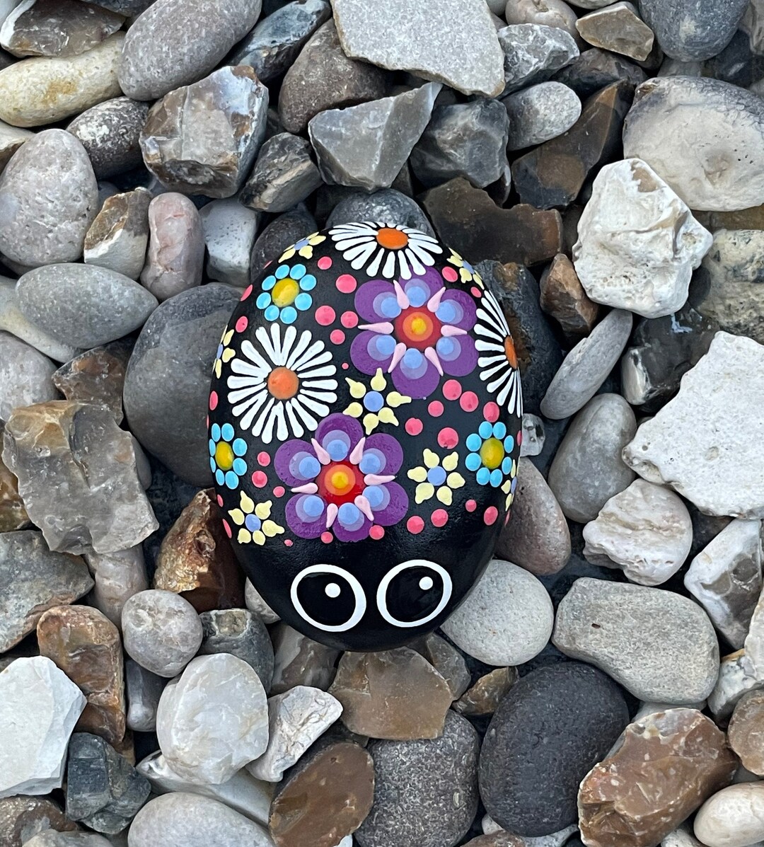 Hand Painted Ladybug Stone Painted Stones Ladybird Pocket Pebble Dot ...