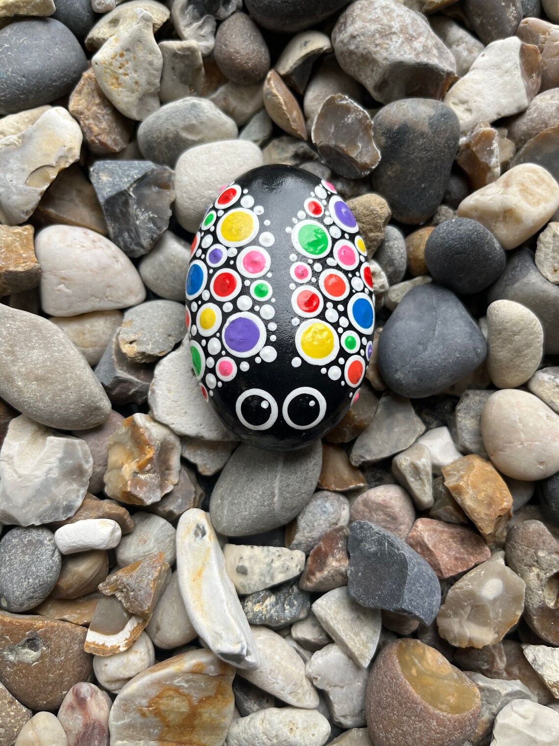 Hand Painted Polka Dot Ladybug Stone Painted Stones - Etsy