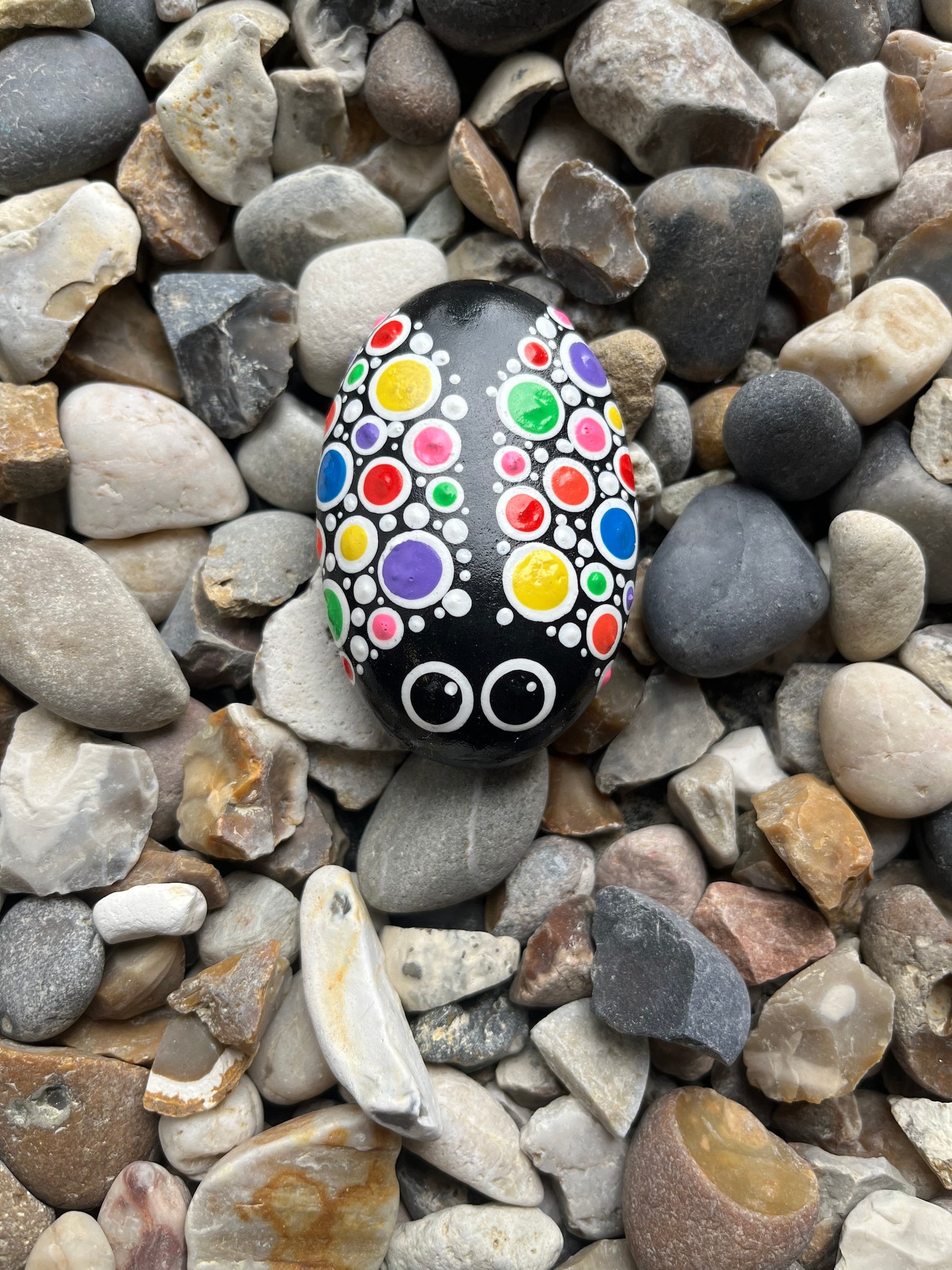 Hand Painted Polka Dot Ladybug Stone Painted Stones - Etsy