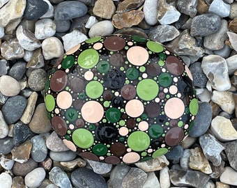 Hand Painted Polka Dot Stone Unique Painted Stones - Etsy