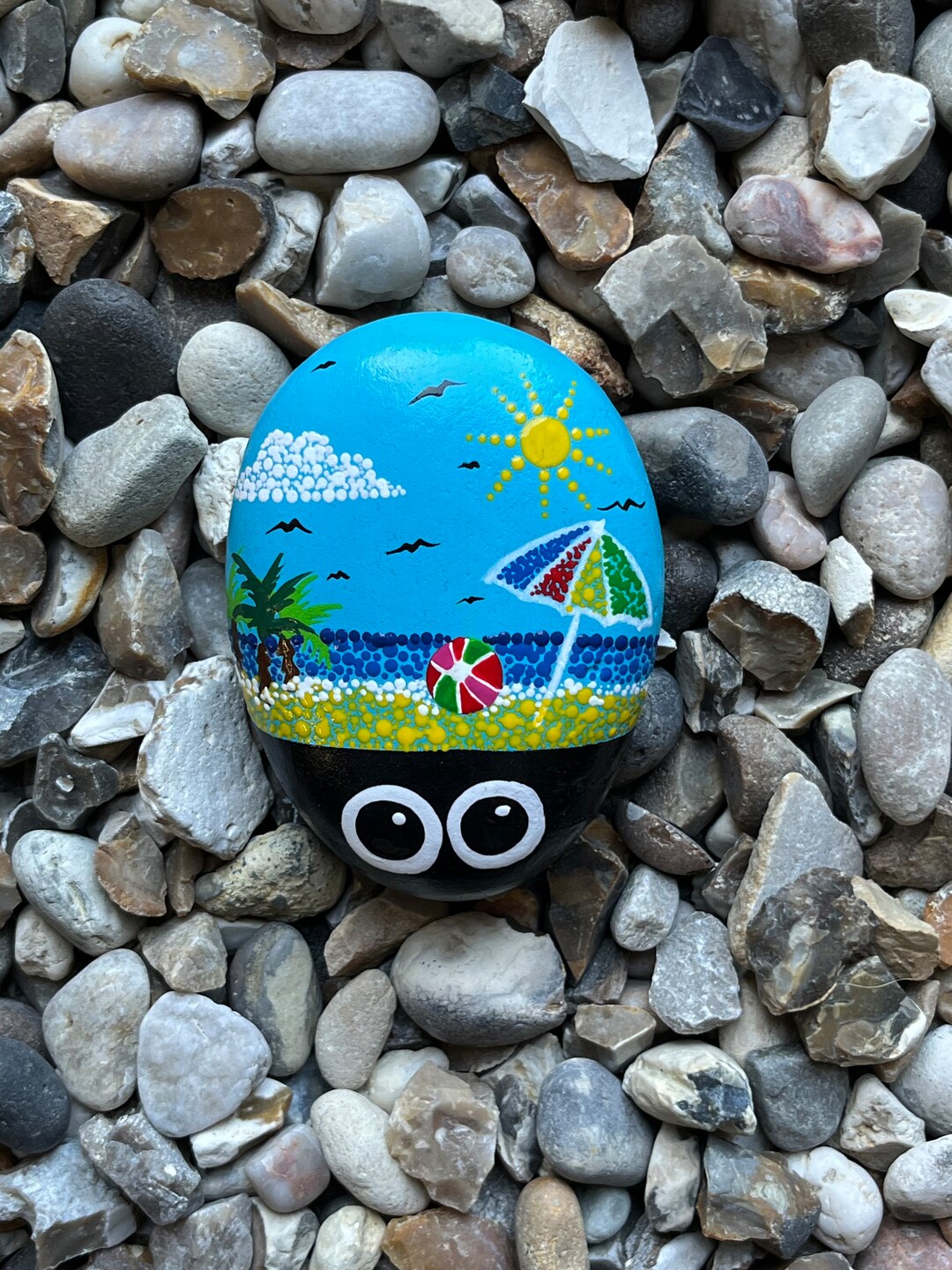 Hand Painted Ladybug Stone - Painted Stones - Ladybird - Pocket Pebble ...