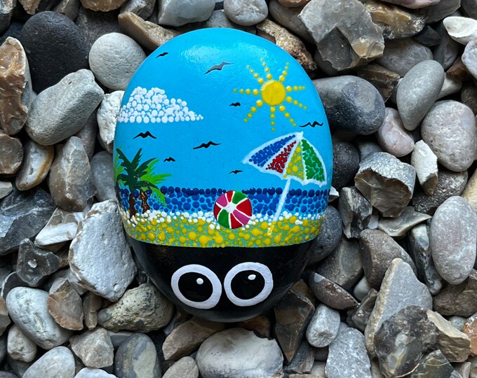 Hand Painted Ladybug Stone - Painted Stones - Ladybird - Pocket Pebble ...