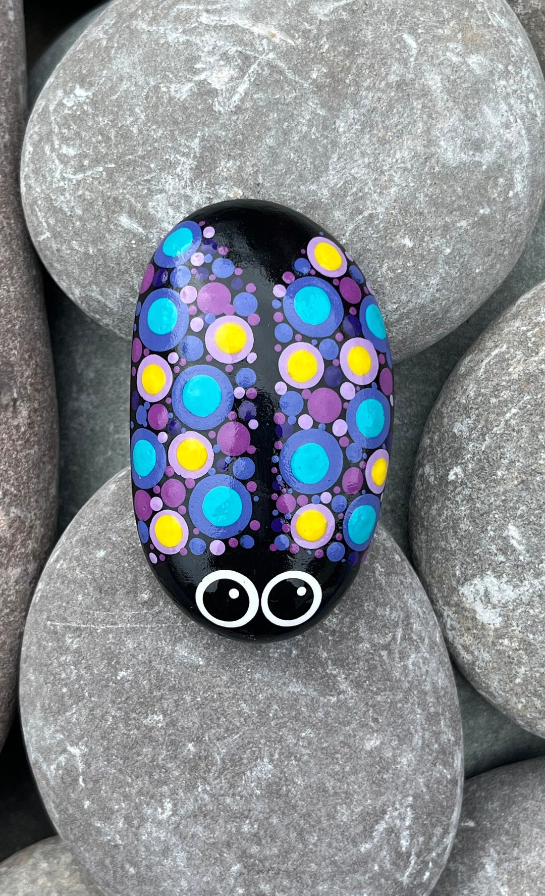 Hand Painted Ladybug Stone - Painted Stones - Ladybird - Pocket Pebble ...