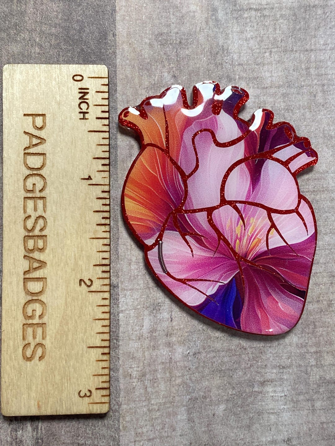 Stented Anatomical Heart Badge Reel - Etsy