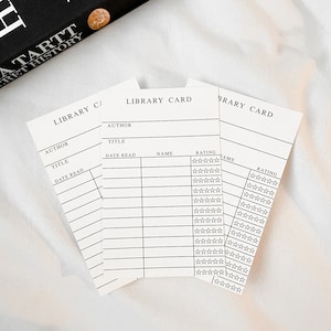 Library Card Slip, Digital Download, Personal Library Checkout Card ...