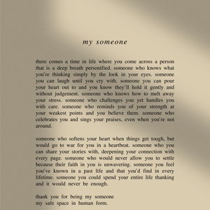 My Someone, 8x10 Minimalist Print, Girlfriend Gift, Wall Art, Poetry ...