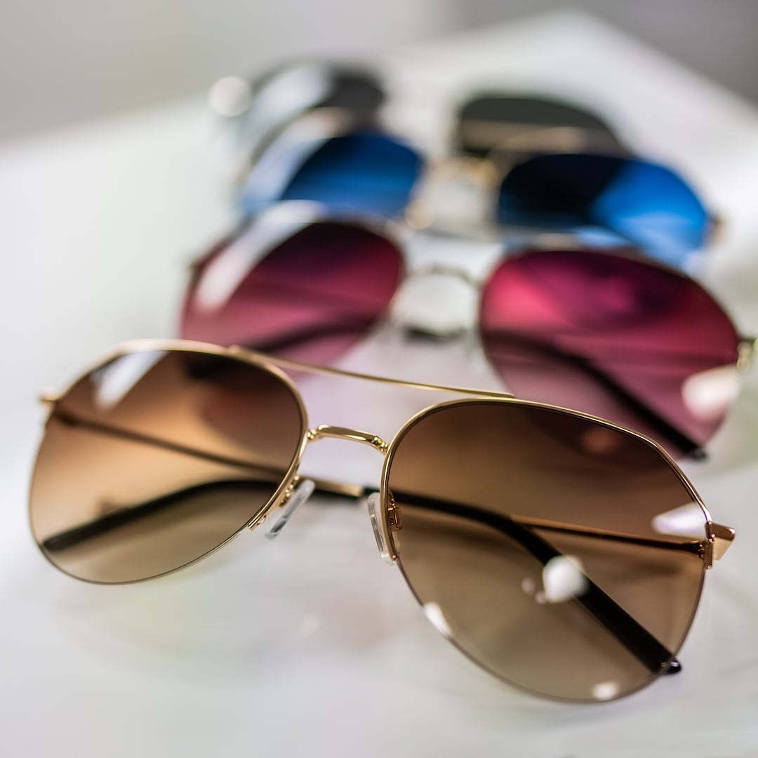 Tinted Aviator Sunglasses Flexible Hinge Premium Nylon - Etsy