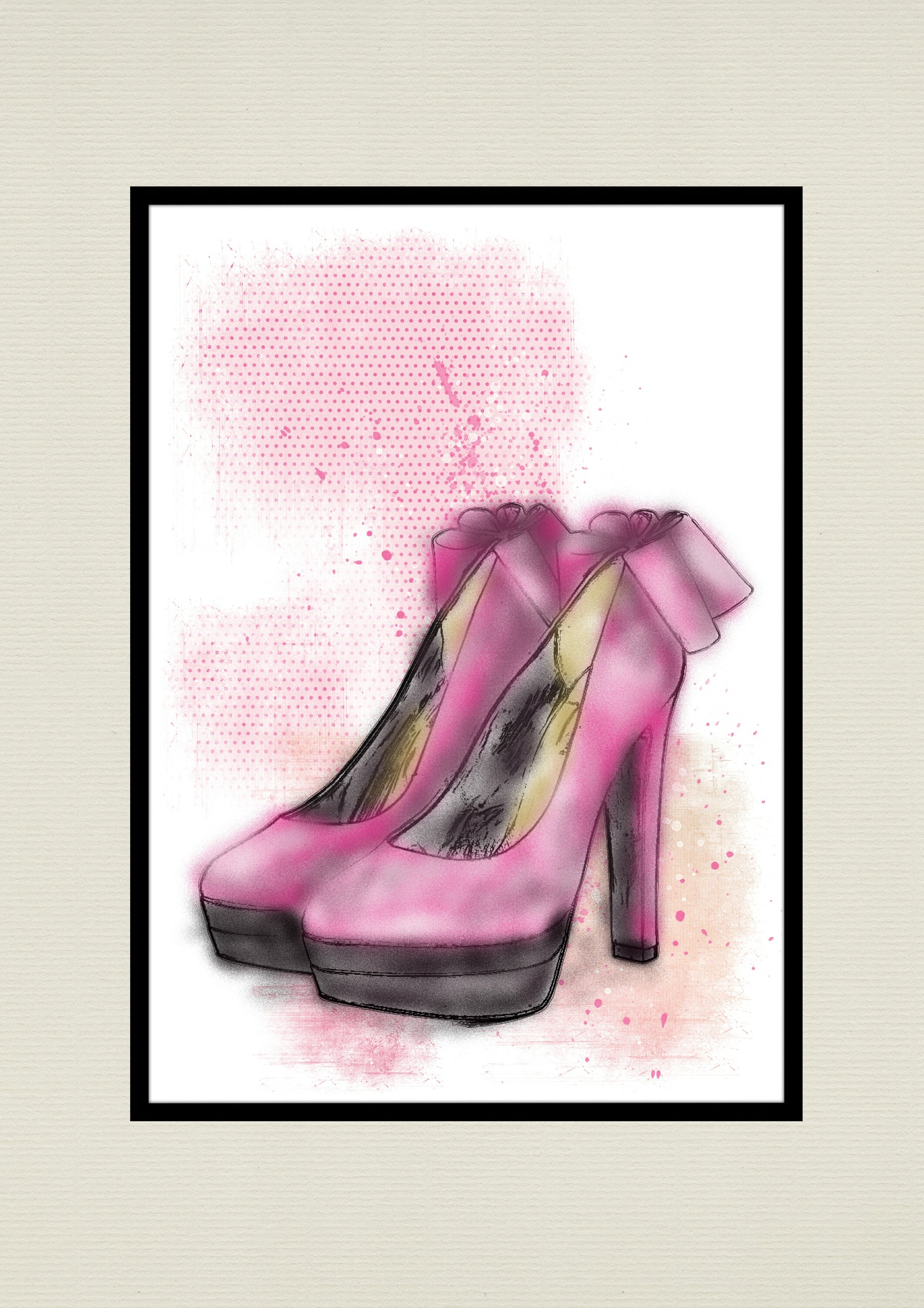 Fashion Pink Stilettos Poster Print Pink Heels Fashion Print | Etsy