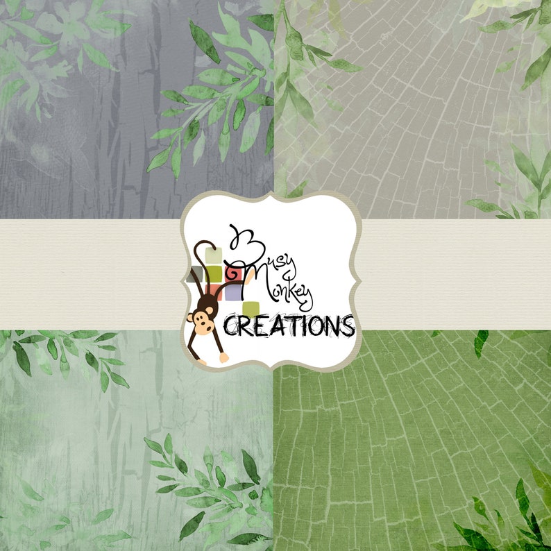 Forest Garden Digital Paper Design Digital Scrapbooking Paper - Etsy