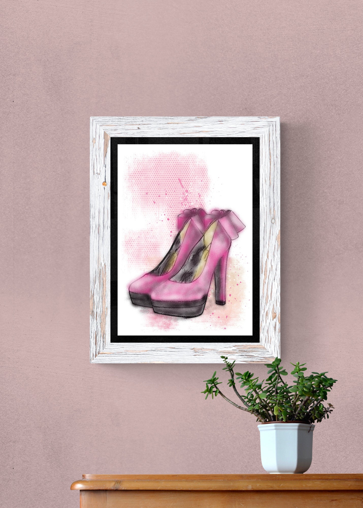 Fashion Pink Stilettos Poster Print Pink Heels Fashion Print - Etsy