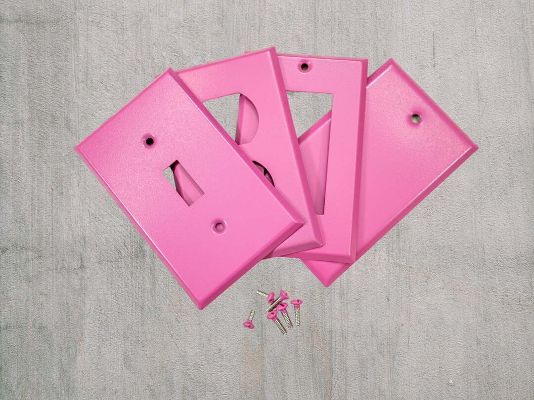 Pink Bubblegum Texture Powder Coated Toggle, Rocker, Duplex, and Blank ...
