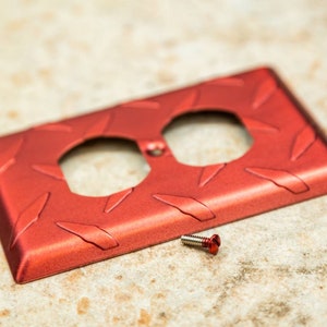 Red Anodized Powder Coated Diamond Plate Metal Toggle, Rocker, and ...