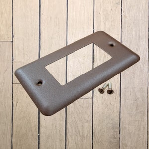 Walnut Texture Powder Coated Toggle, Rocker, Duplex, and Blank Round ...