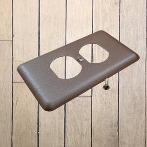 Walnut Texture Powder Coated Toggle, Rocker, Duplex, and Blank Round ...