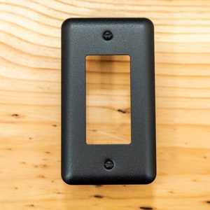 Rustic Black Cast Powder Coated Toggle, Rocker, Duplex, and Blank Round ...