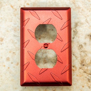 Red Anodized Powder Coated Diamond Plate Metal Toggle, Rocker, and ...