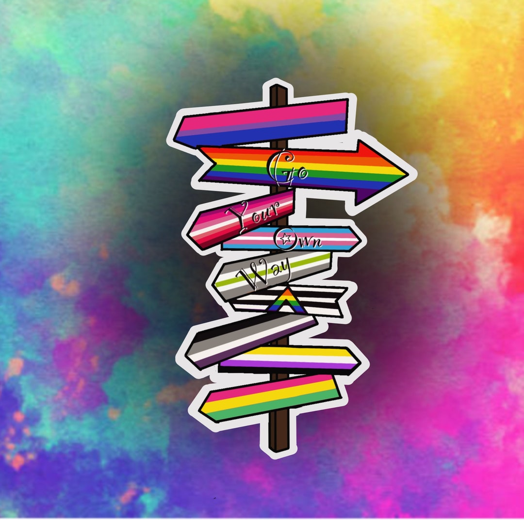 Go Your Own Way Lgbtqweatherproof Sticker-skelestrial Creations - Etsy