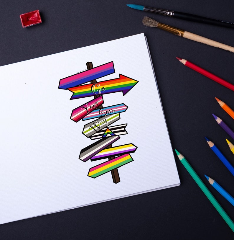 Go Your Own Way Lgbtqweatherproof Sticker-skelestrial | Etsy