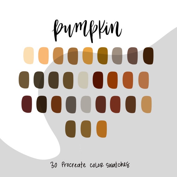 Pumpkin Procreate Color Palette Procreate Palette | Etsy