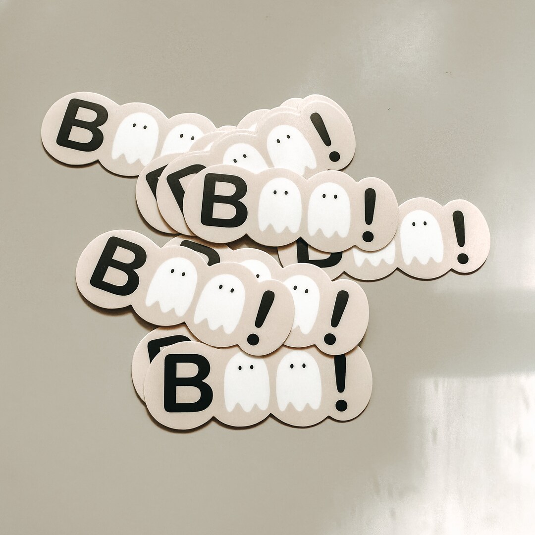 BOO Vinyl Sticker | Weatherproof - Etsy