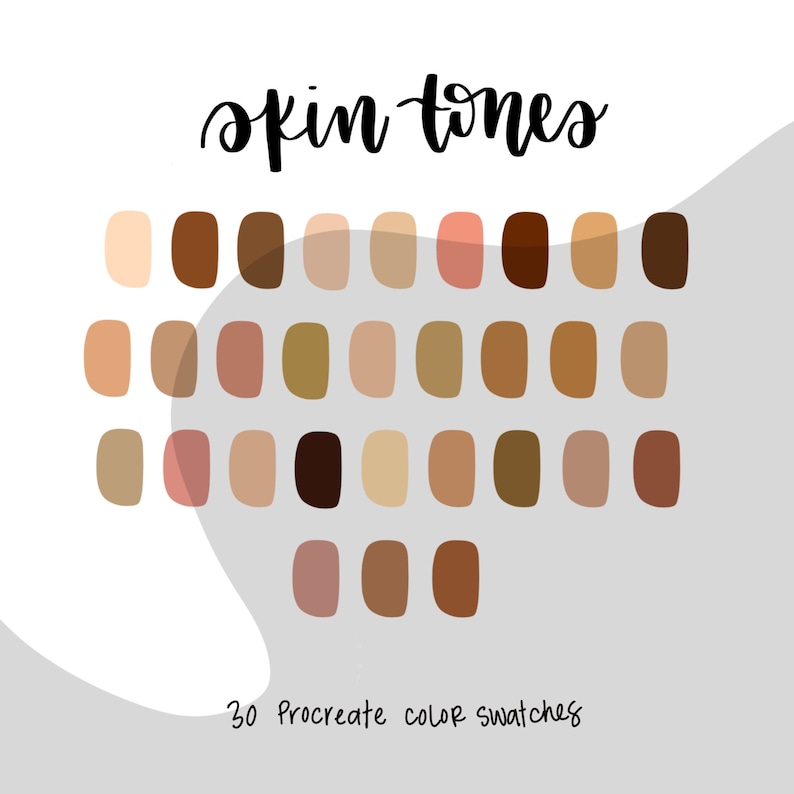 Skin Tones Procreate Color Palette | Procreate Palette - Etsy