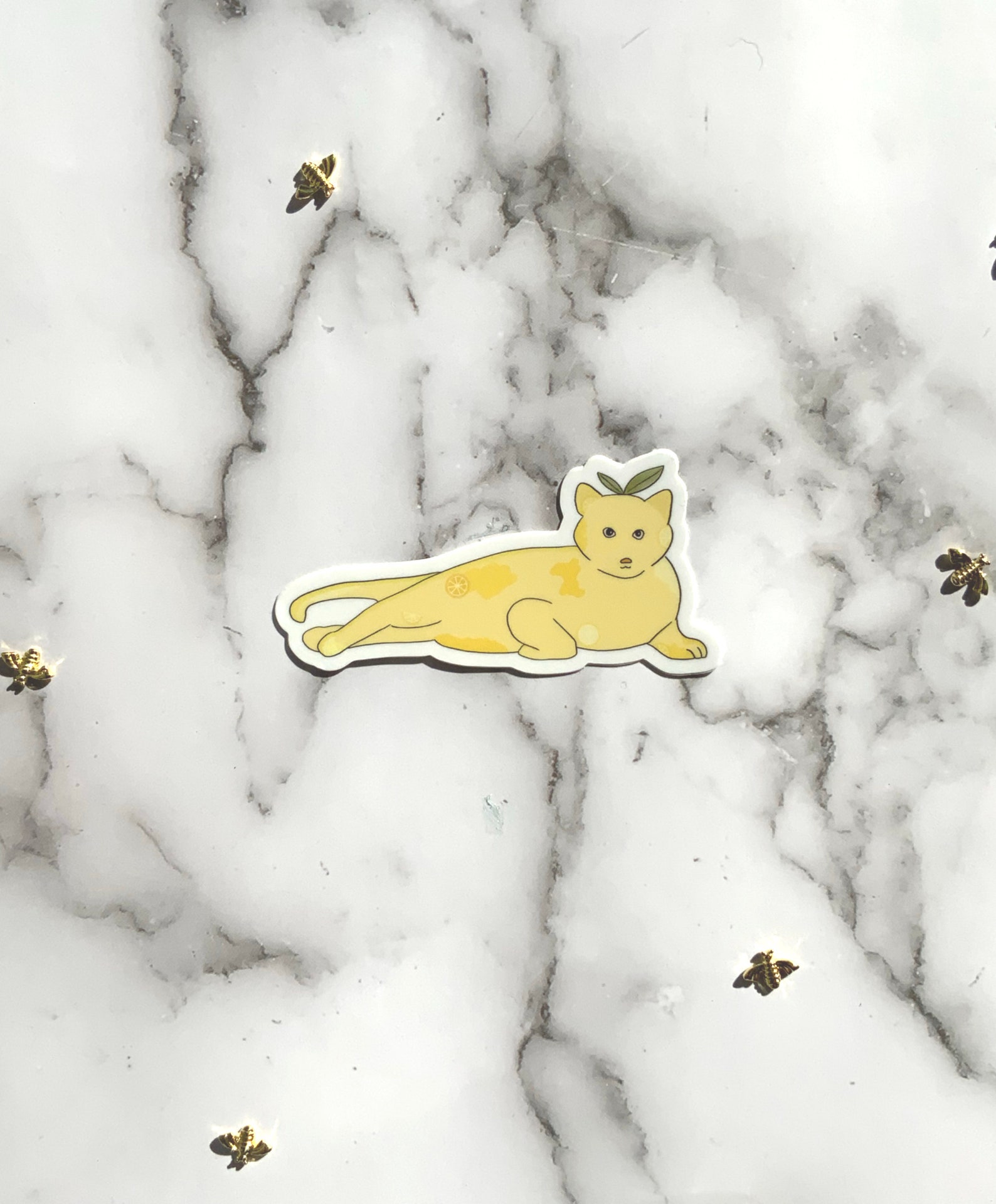 Lemon Cat Sticker Cute Sticker Perfect for Water Bottles - Etsy