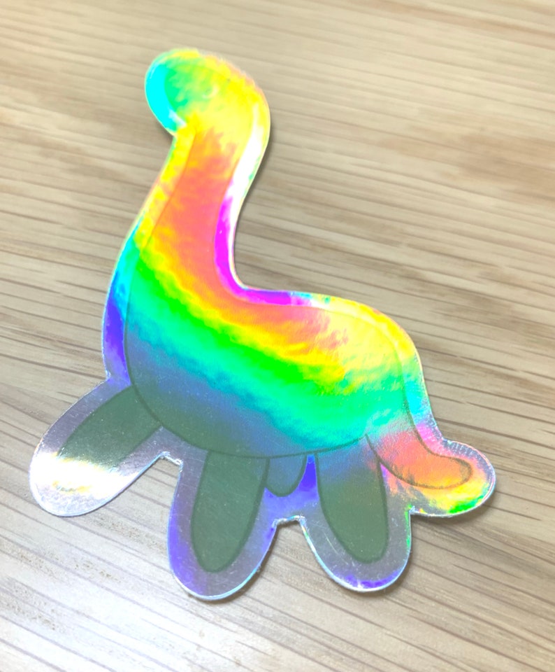 Holographic Dino Sticker Tiktok Gen Z Stickers Perfect for Laptops ...