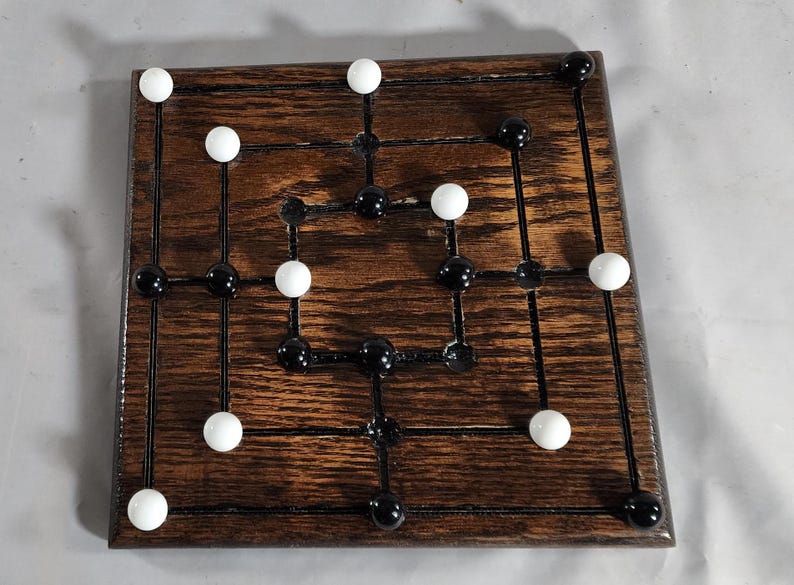 Nine Men's Morris | Handcrafted Oak | Mills | Merrills | Merelles ...