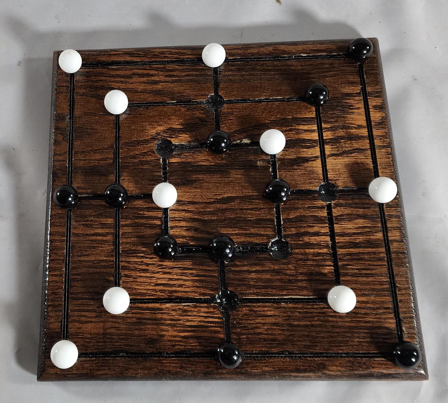 Nine Men's Morris | Handcrafted Oak | Mills | Merrills | Merelles ...