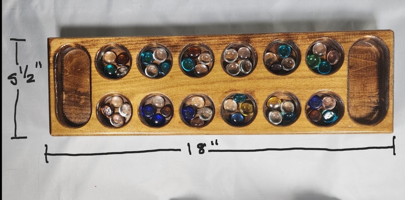 Mancala | Hand-crafted | Solid Wood | Sungka | Kalah | Oware | Congkak ...